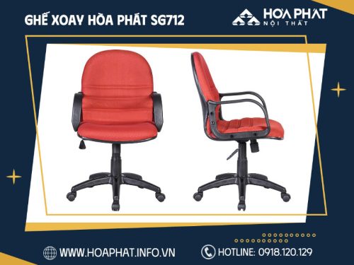 Ghế xoay lưng trung SG712 - Nội thất Hòa Phát Tp.HCM